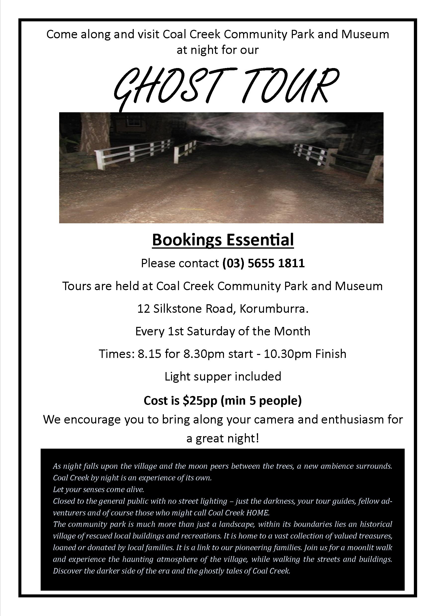 Ghost Tours – Coal Creek Community Park and Museum